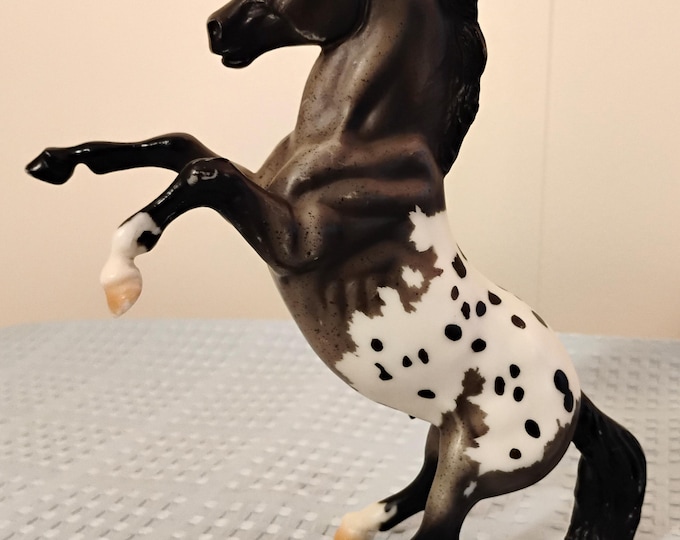 Vintage Breyer Rearing Appaloosa Stallion Blue Roan Blanket Model 681 ...
