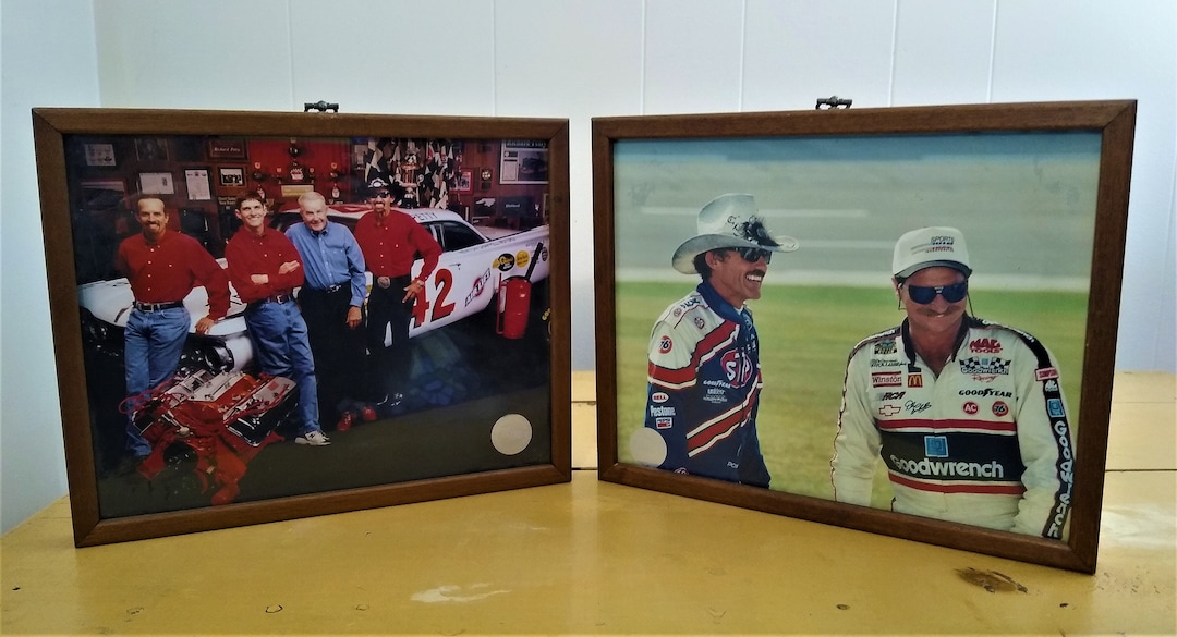 Vintage Framed Dale Earnhardt and Richard Petty Photographs - Racing ...
