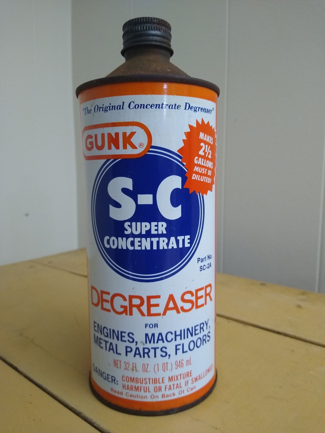 Vintage Gunk S-C Super Concentrate 32 Oz Empty Round Can - Etsy