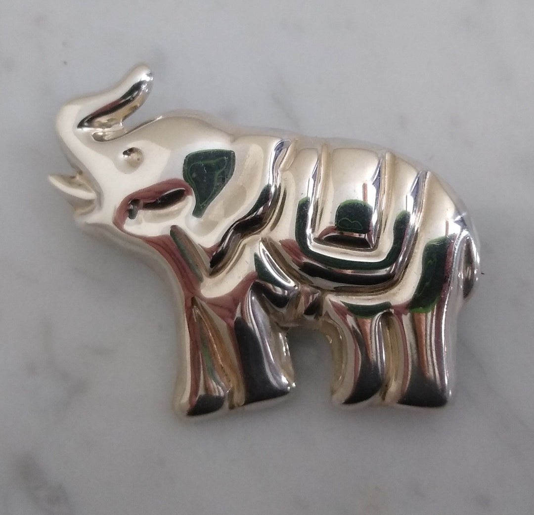 Vintage Sterling Silver Elephant Pin Marked 925 Made in Mexico - Etsy ...