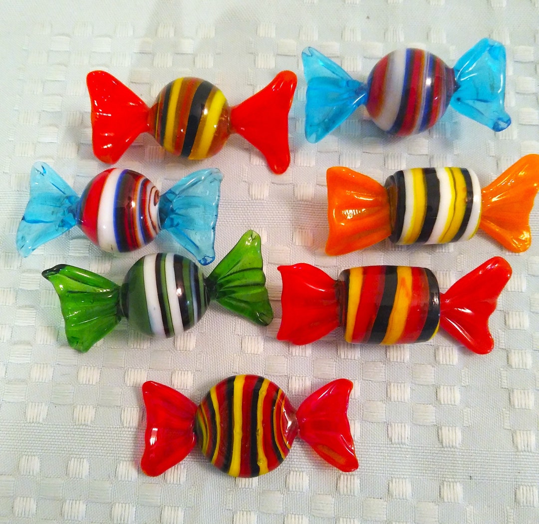 Vintage Blown Glass Candies - 7 Pieces - Etsy