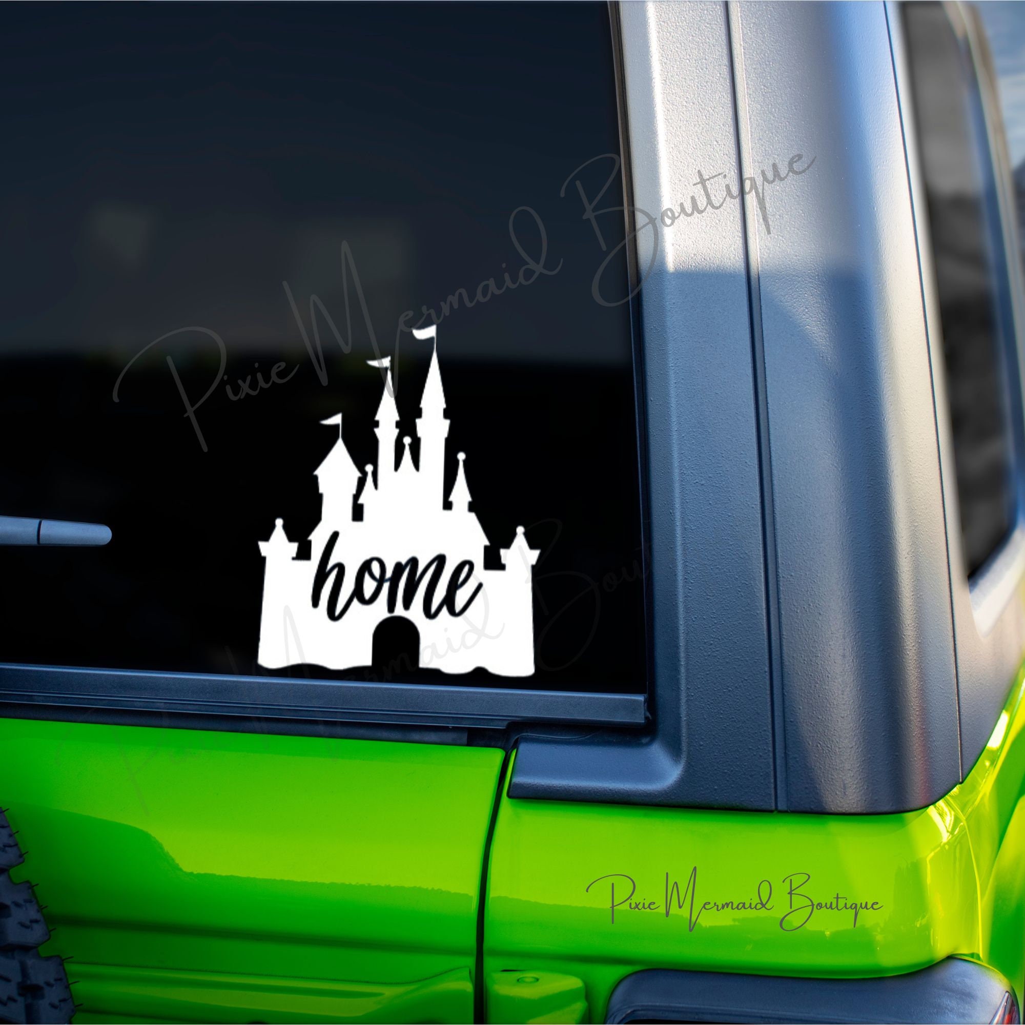 Castle Car Decal, Castle Home Car Decal, Fireworks Decal, Sticker ...