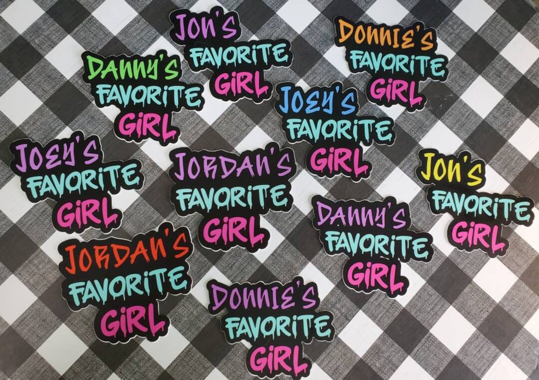 NKOTB Inspired Stickers: Favorite Girl Graffiti Decals - Etsy