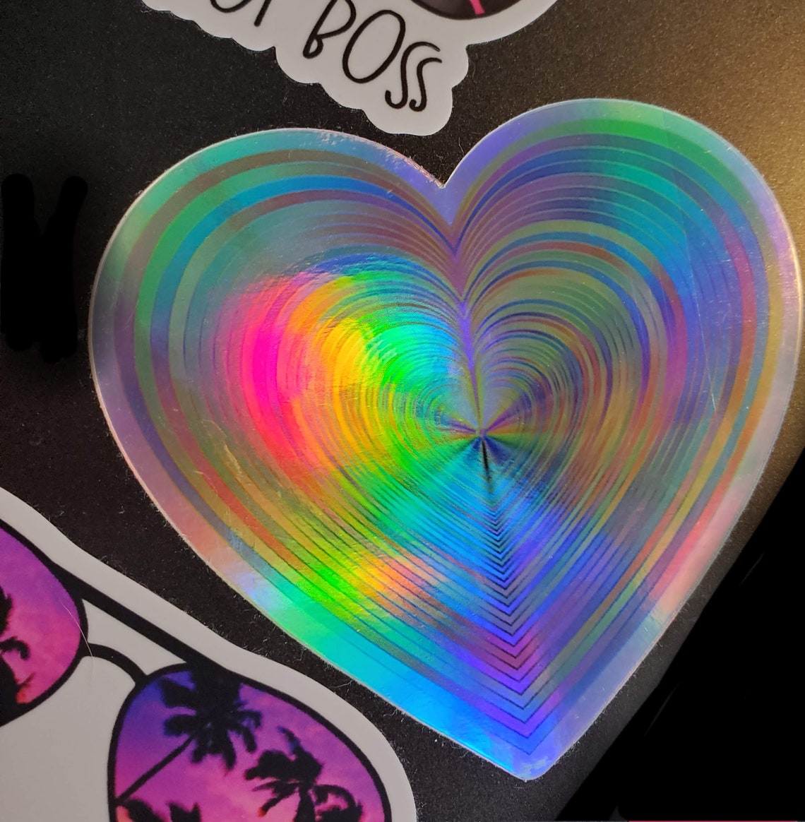 Holographic Heart Sticker Laptop Sticker Phone Case Sticker - Etsy