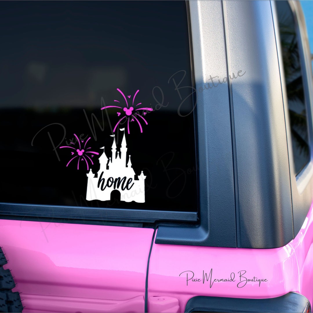 Castle Car Decal, Castle Home Car Decal, Fireworks Decal, Sticker ...