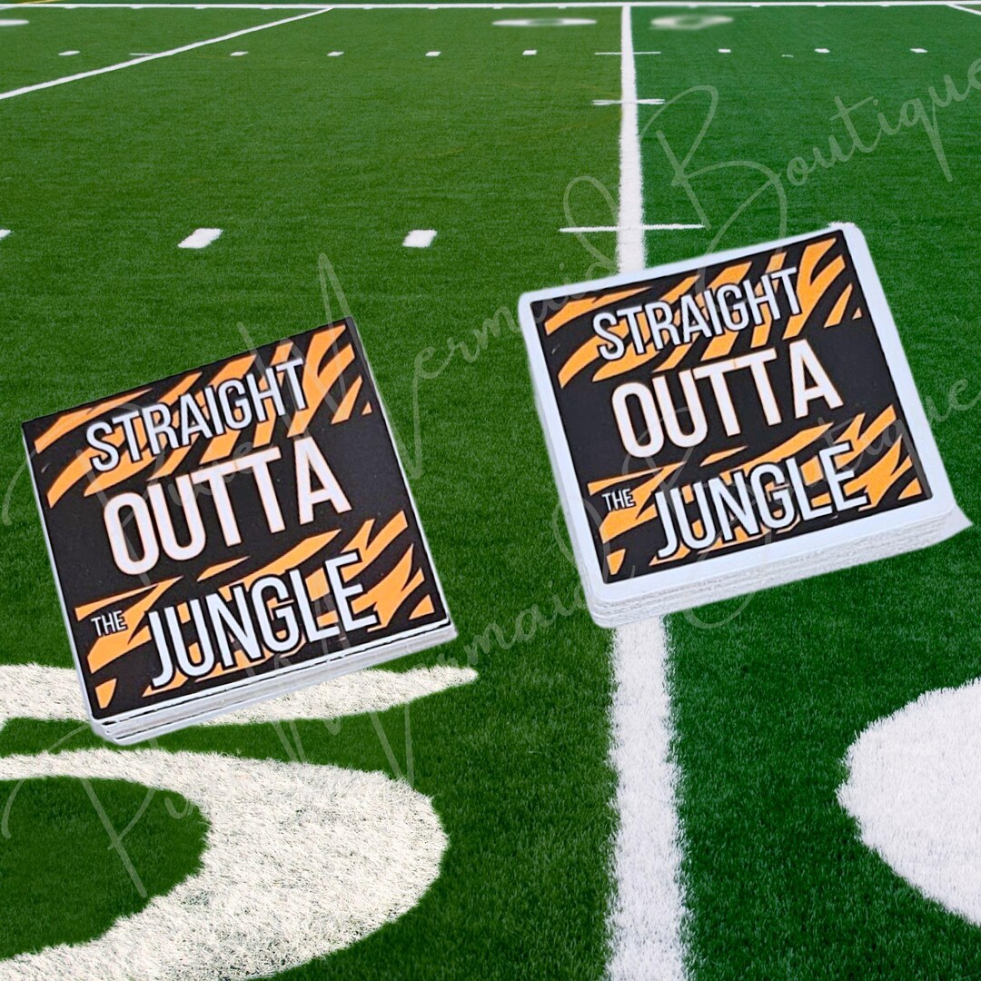 Straight Outta the Jungle Sticker - Football Sticker - Tiger Stripes ...