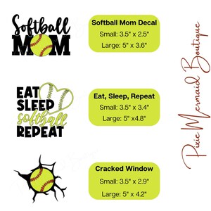 Softball Car Decal - Cracked Window Softball Decal - Car Decal ...