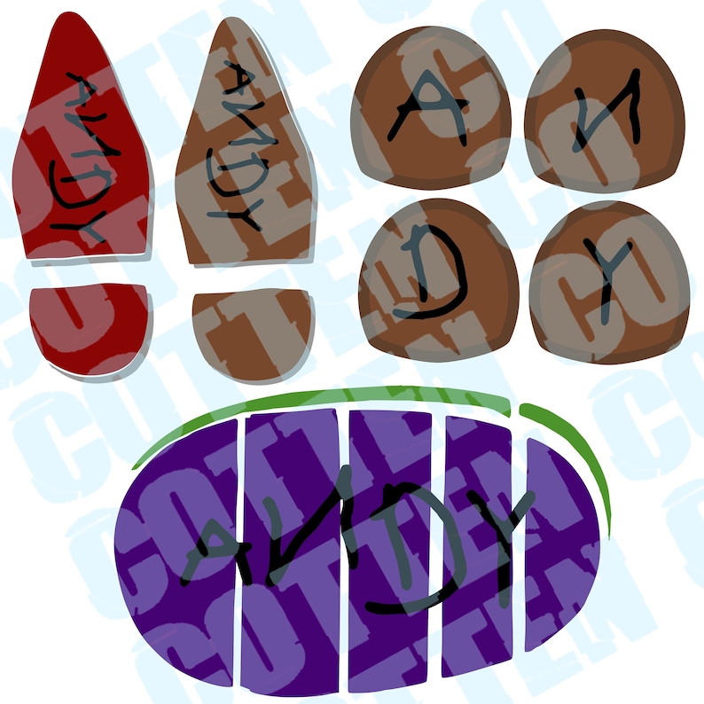 Toystory Andy Shoe Bottoms - SVG, PNG, JPG - Etsy