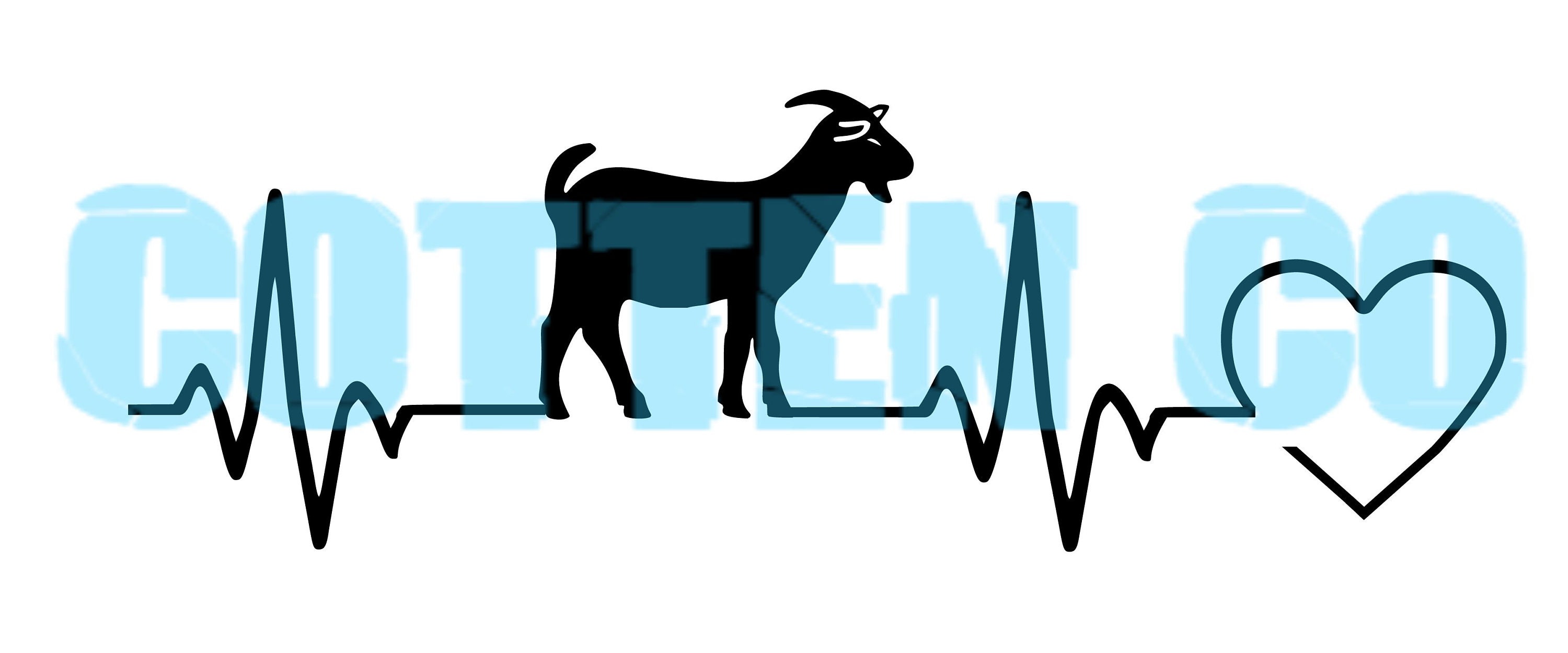 Goat Love Heartbeat SVG Jpeg PNG DXF - Etsy