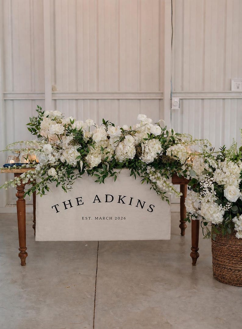 Personalized Last Name Banner Custom Family Name Sign Wedding Gift for ...