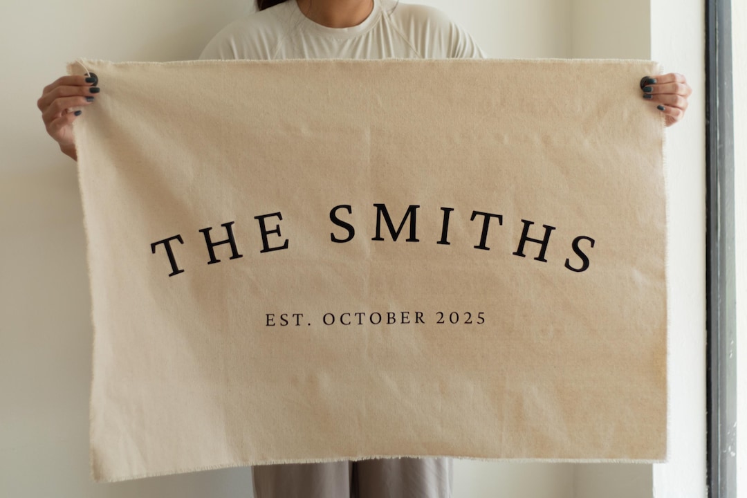 Personalized Last Name Banner Custom Family Name Sign Wedding Gift for ...