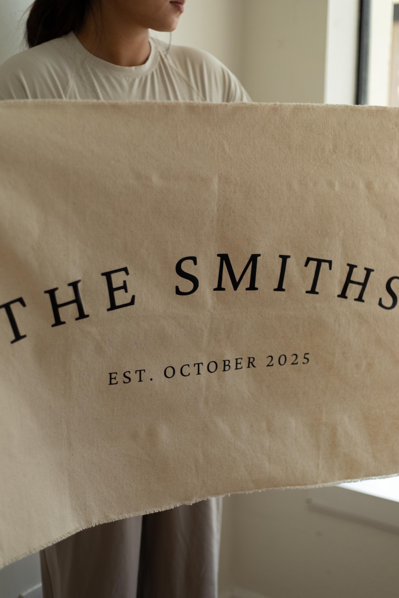 Personalized Last Name Banner Custom Family Name Sign Wedding Gift for ...