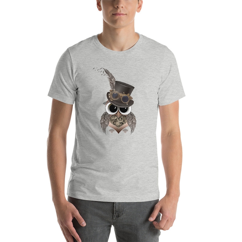 Owl T-shirt ~ Steampunk Owl. Vintage Victorian Owl With Top Hat. Owl ...