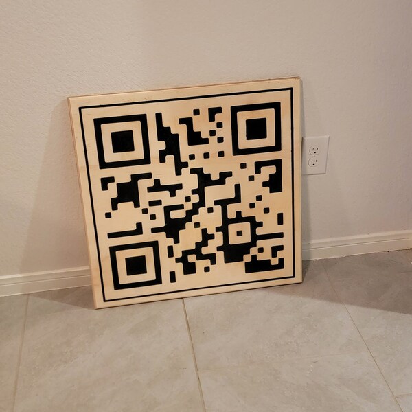 Large Qr Code Wood Sign - Etsy