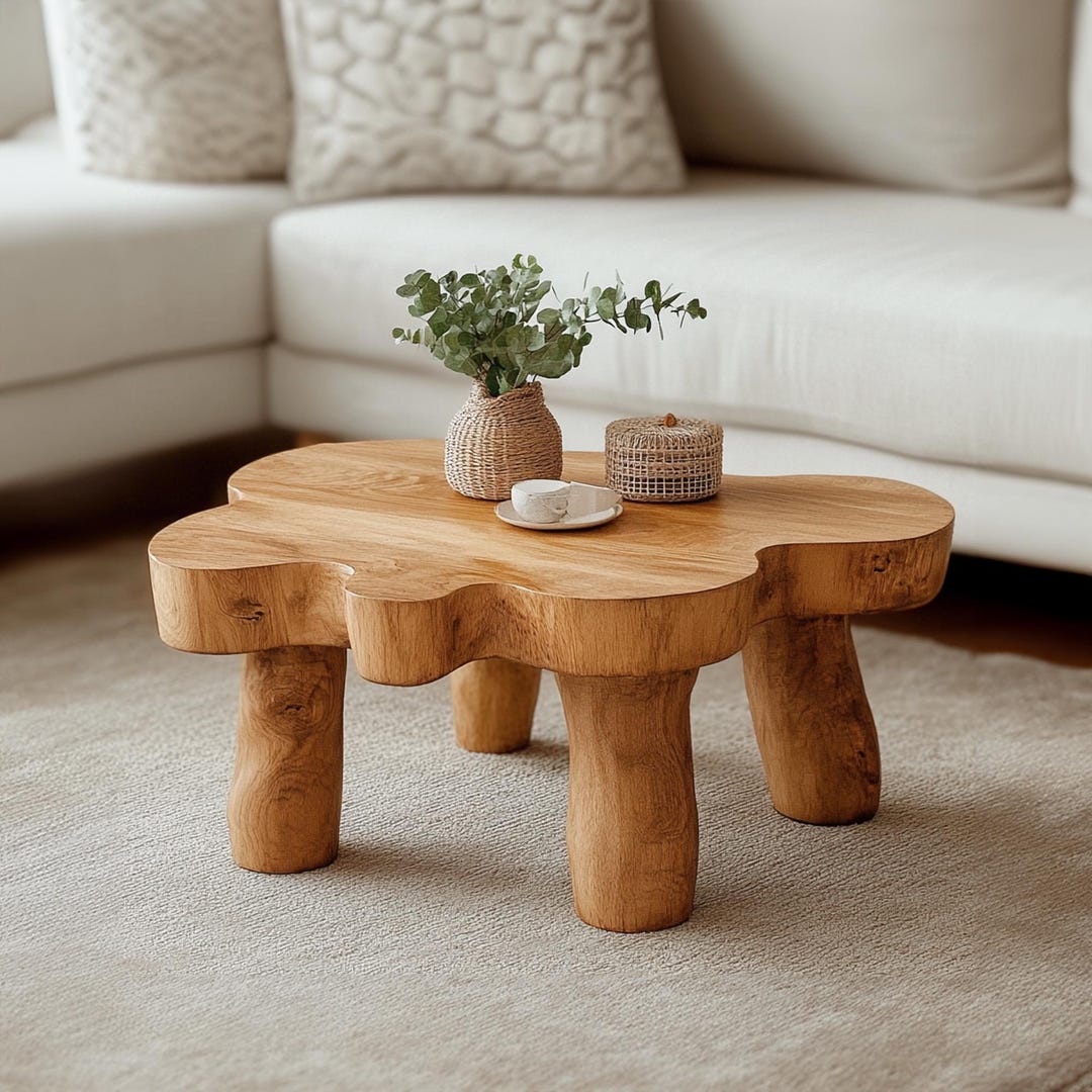 Live Edge Farmhouse Table Reclaimed Wood Table Modern Solid Wood Coffee ...