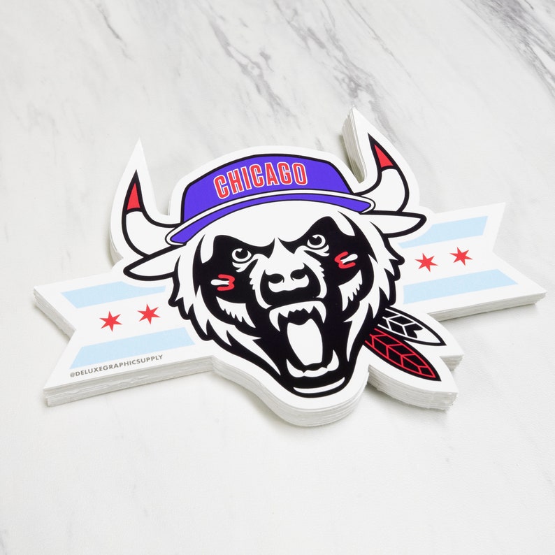 Chicago Sports Logos Combined Sticker Cubs BRAND NEW | Etsy