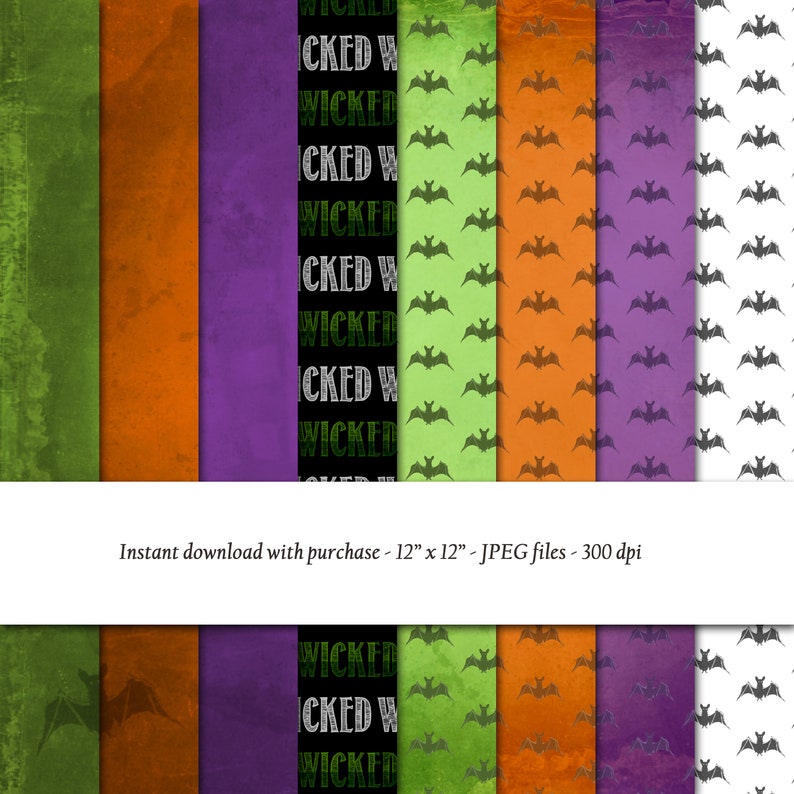 Wicked Digital Paper Kit - Etsy