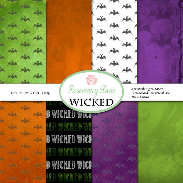 Wicked Scrapbook Paper - Etsy