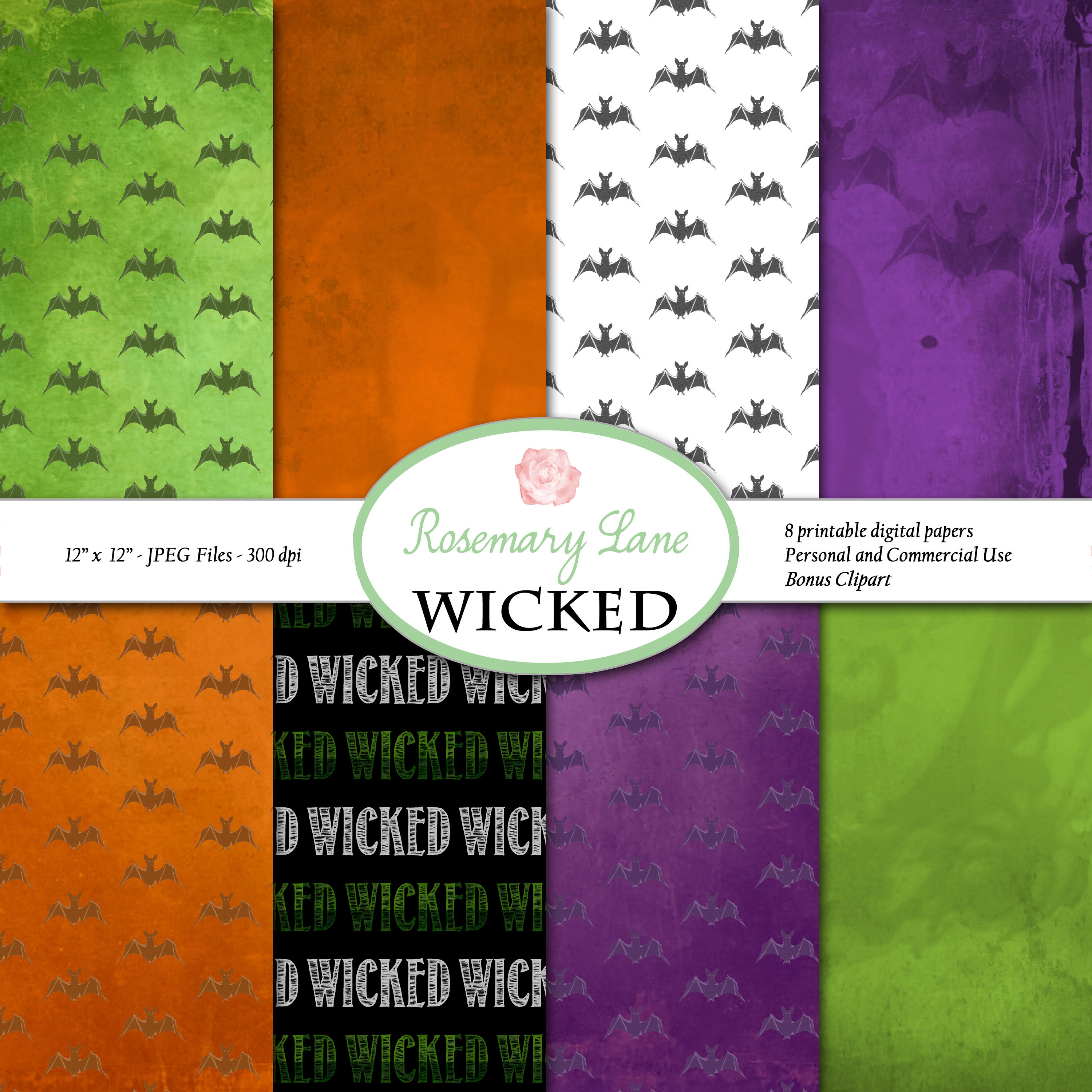 Wicked Digital Paper Kit - Etsy