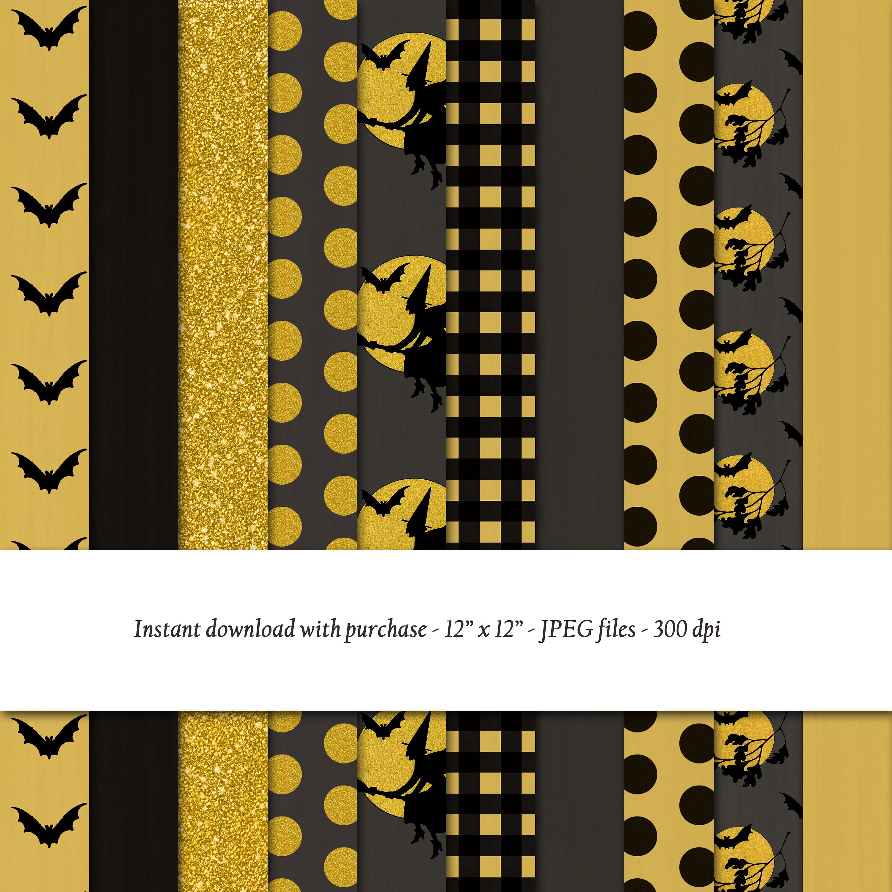 Full Moon Digital Paper Pack - Etsy