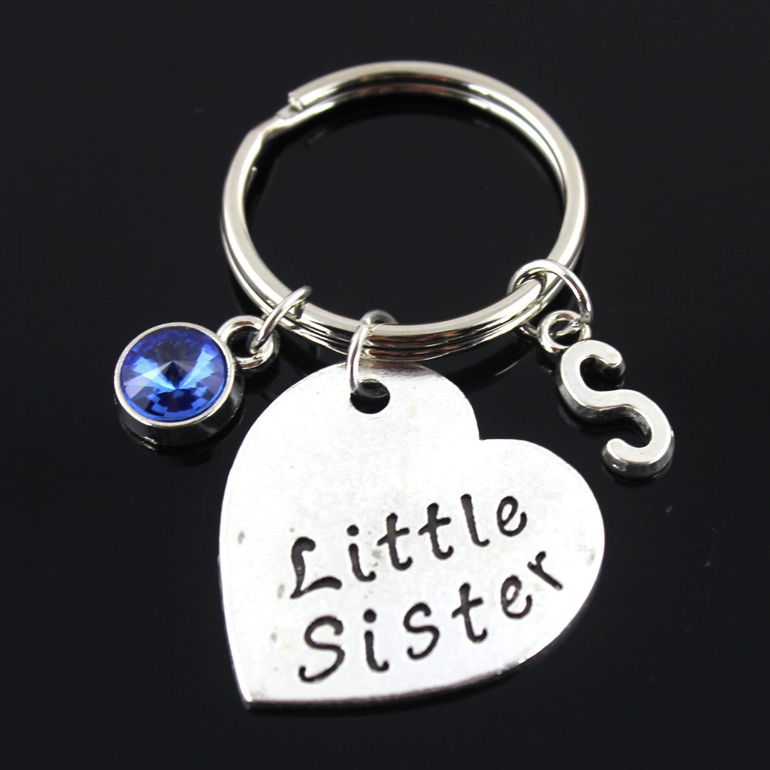 Sister Keyring, Sister Gifts, Little Sister Charm, Heart Keychain ...