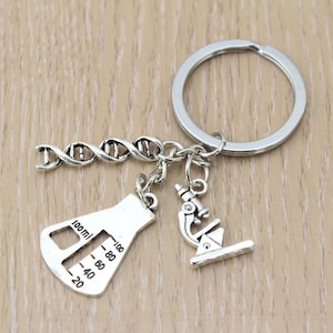 DNA Keyring, Science Keychain, Double Helix Keychain, DNA Keychain ...