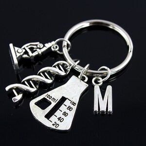 DNA Keychain, Microscope Keychain, Science Keychain, DNA Gifts ...