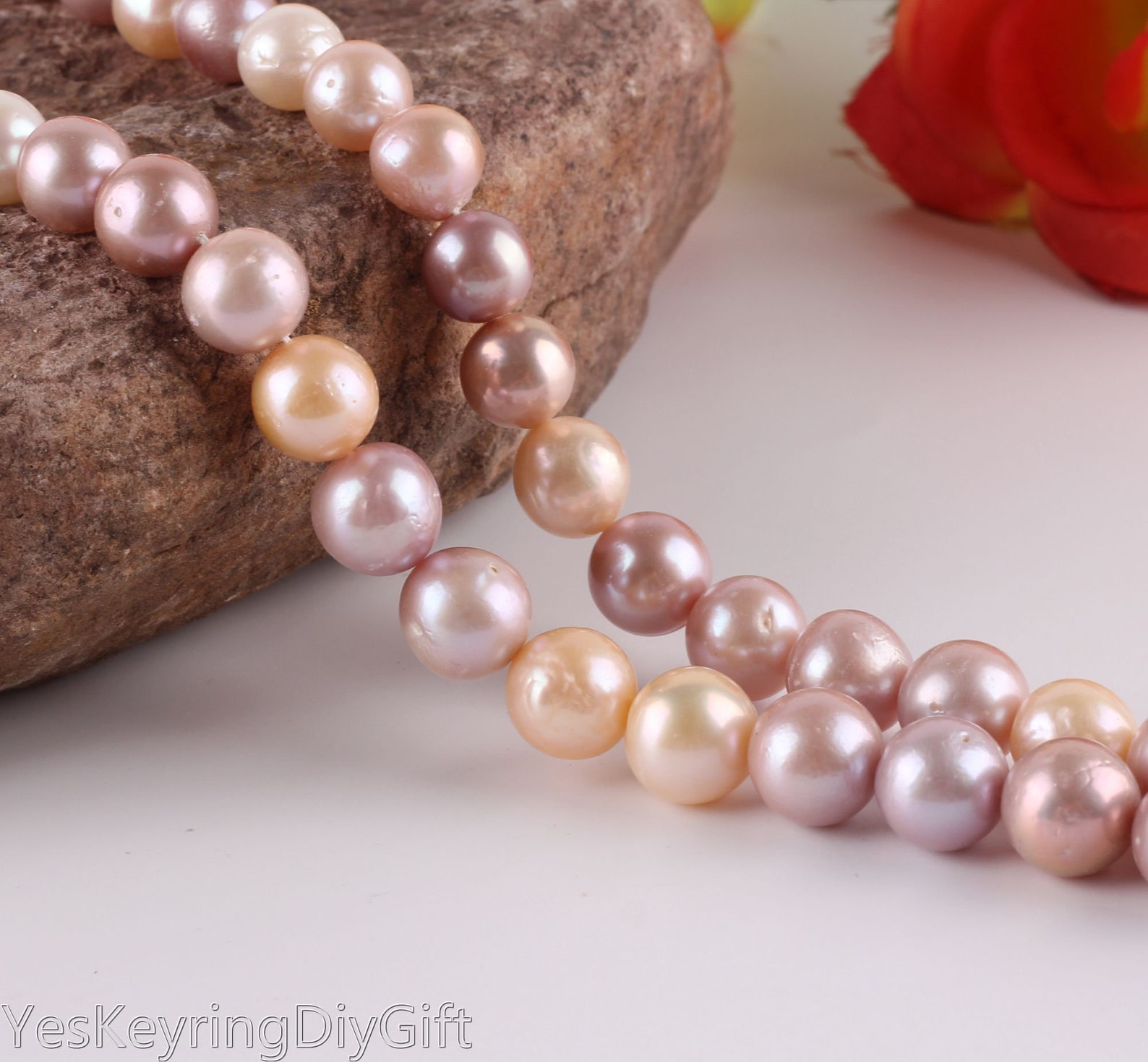 11-13mm Edison Pearls, Multi Color Near Round Freshwater Pearl Beads ...