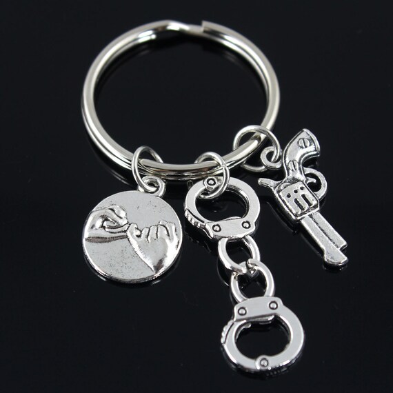 Pinky Promise Keychain Pistol Keychain-handcuff Keychain | Etsy