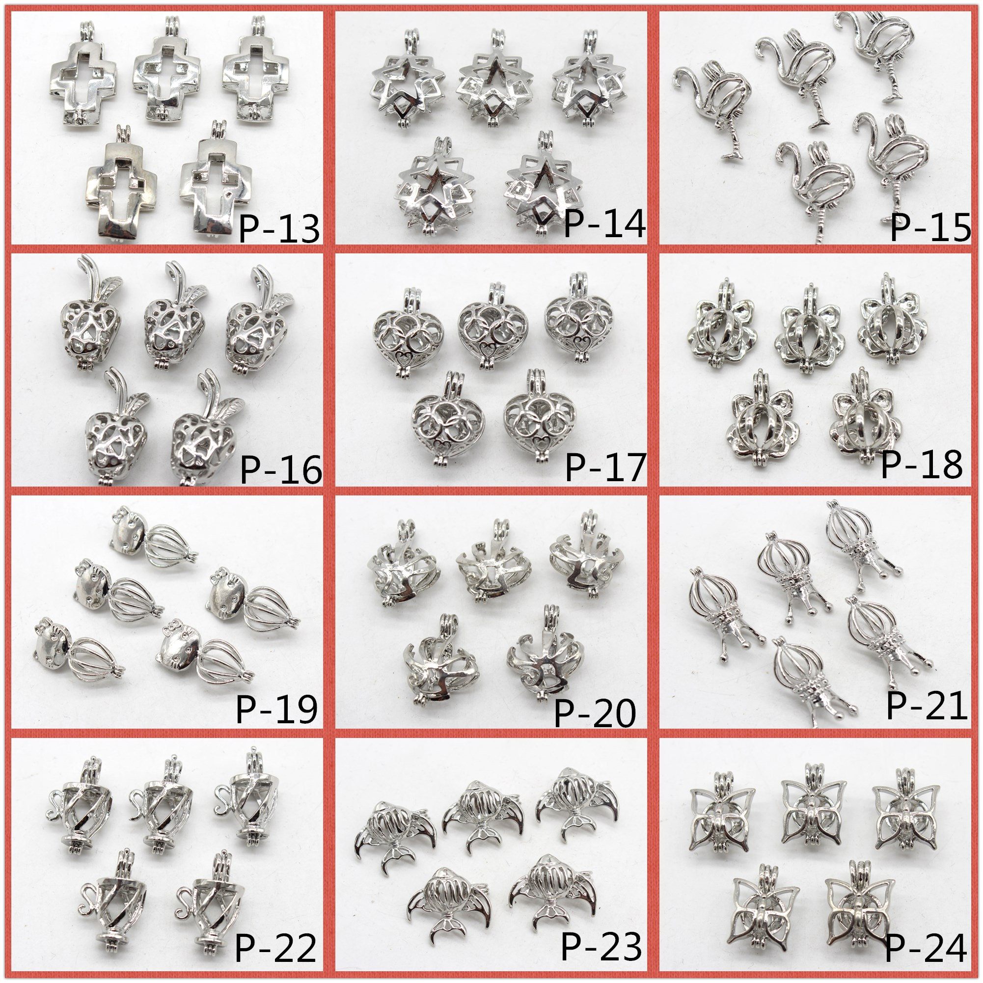 Silver Gemstone or Pearl Cage Pendants Wish Locket Cage - Etsy