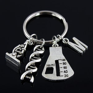 DNA Keychain, Microscope Keychain, Science Keychain, DNA Gifts ...