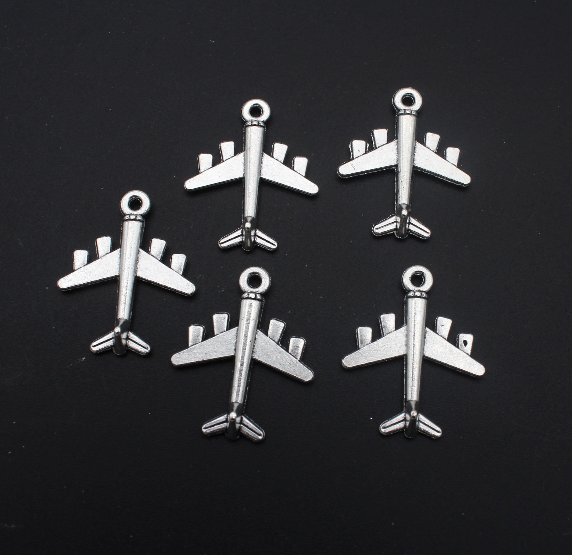 10pcsairplane Charm Pendanttravel Charm Pilot Charmsilver - Etsy