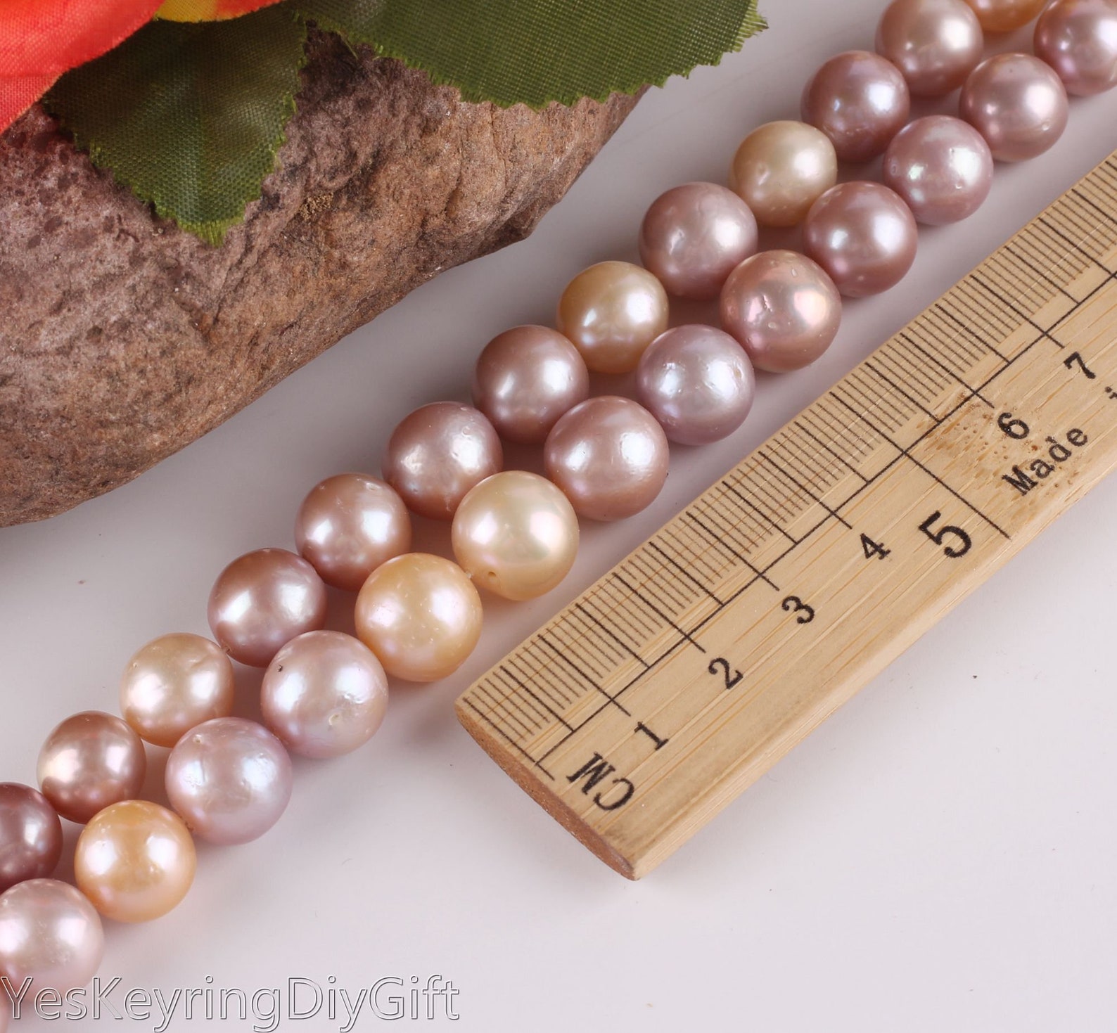 11-13mm Edison Pearls, Multi Color Near Round Freshwater Pearl Beads ...