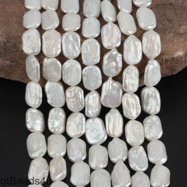 Flat Pearl Beads - Etsy