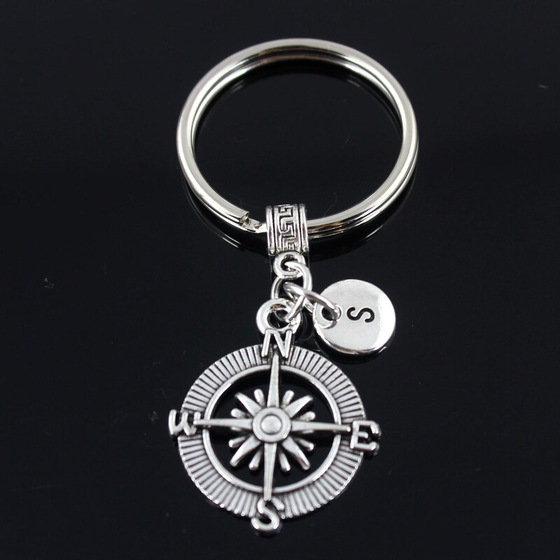 Engraved Compass Keychain - Etsy