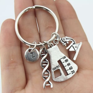 DNA Keychain, Microscope Keychain, Science Keychain, DNA Gifts ...