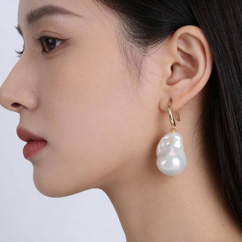 Large Irregular Earrings - Etsy