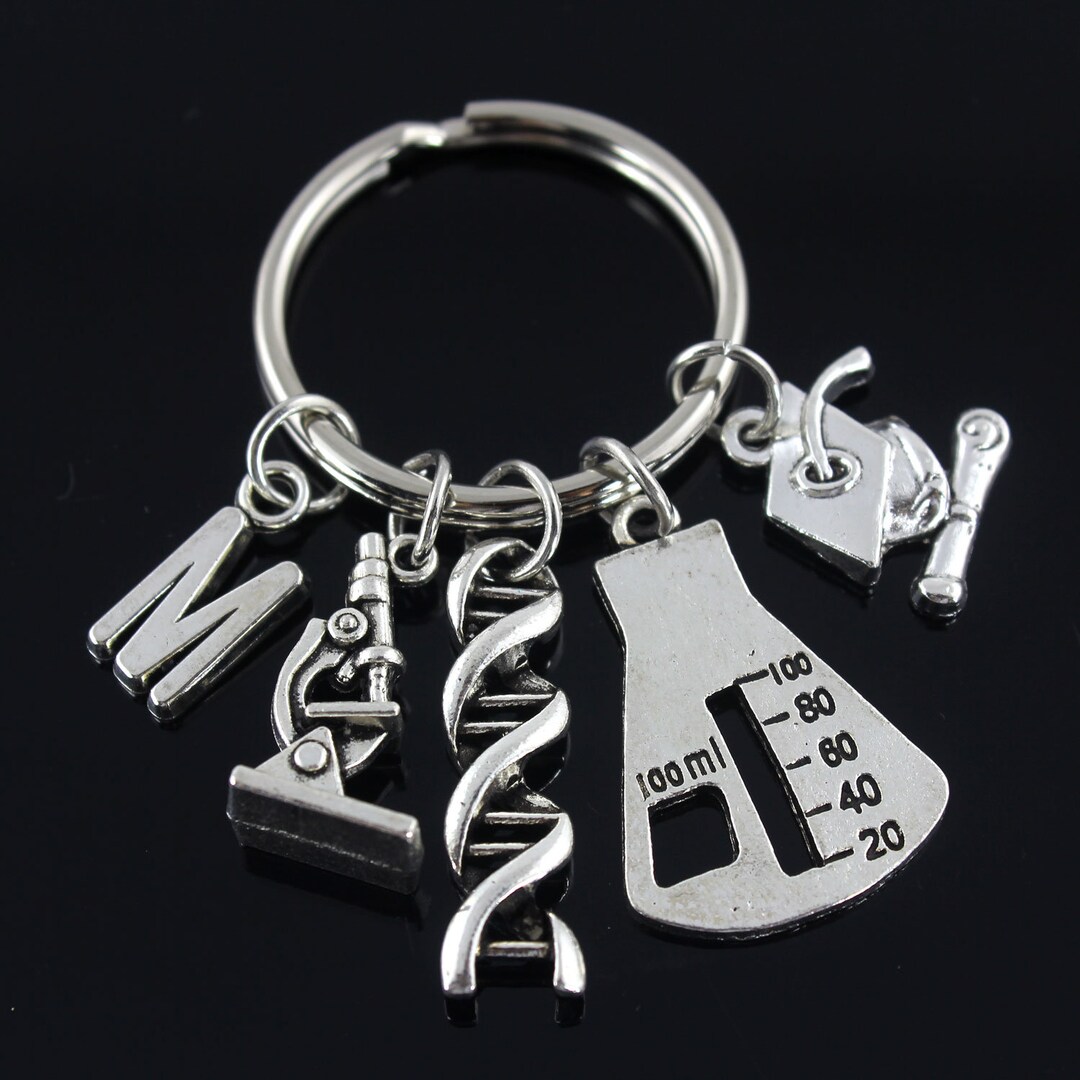 Microscope Keychain,dna Keychain, Science Keychain, DNA Gifts, Botanist ...