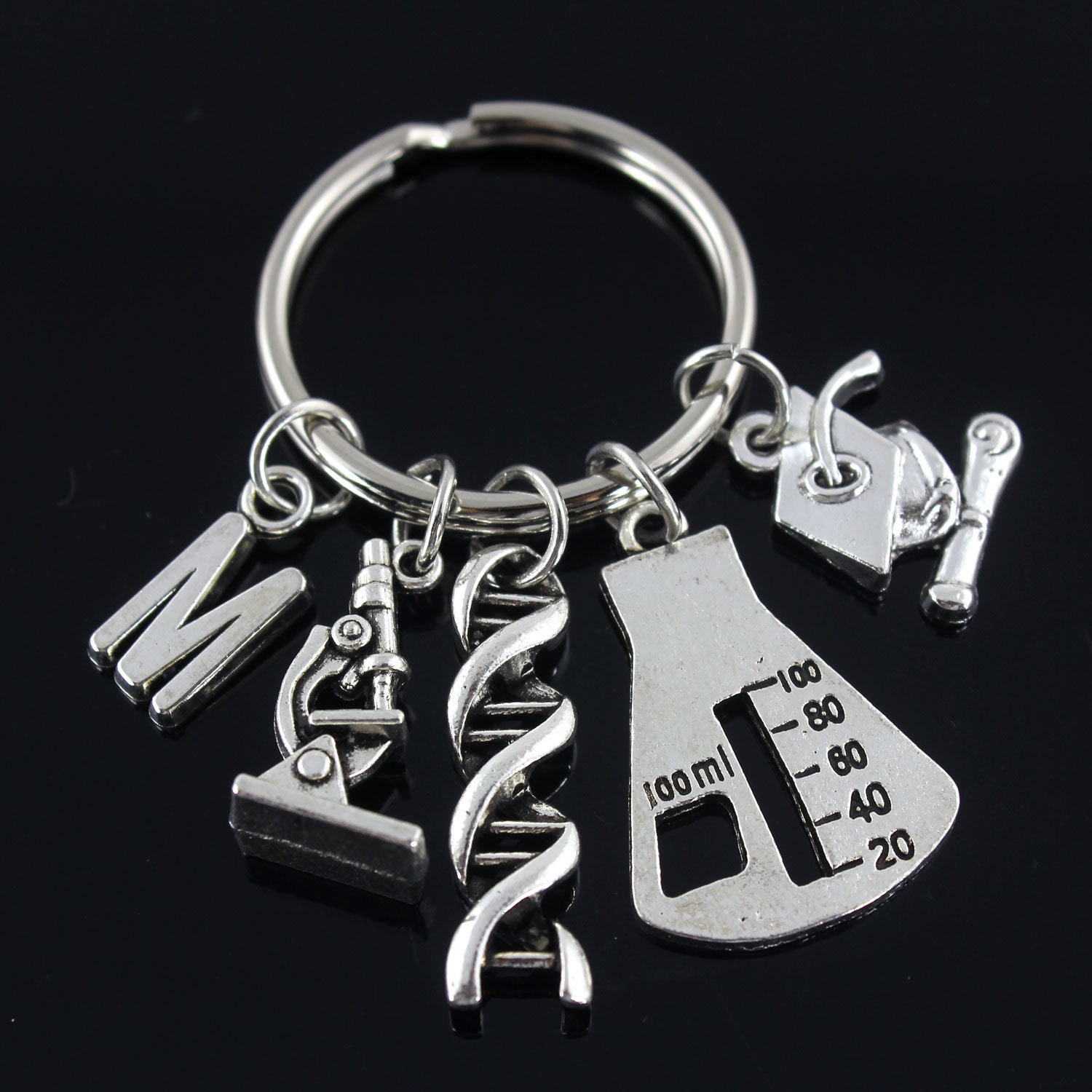 Microscope Keychaindna Keychain Science Keychain DNA Gifts | Etsy