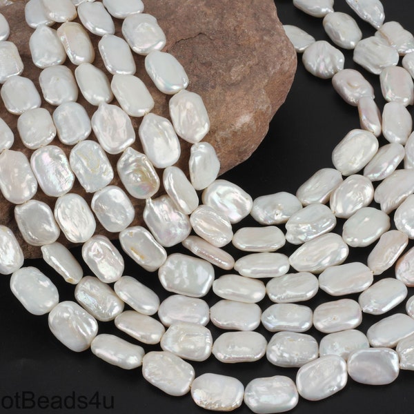 Flat Pearl Beads - Etsy