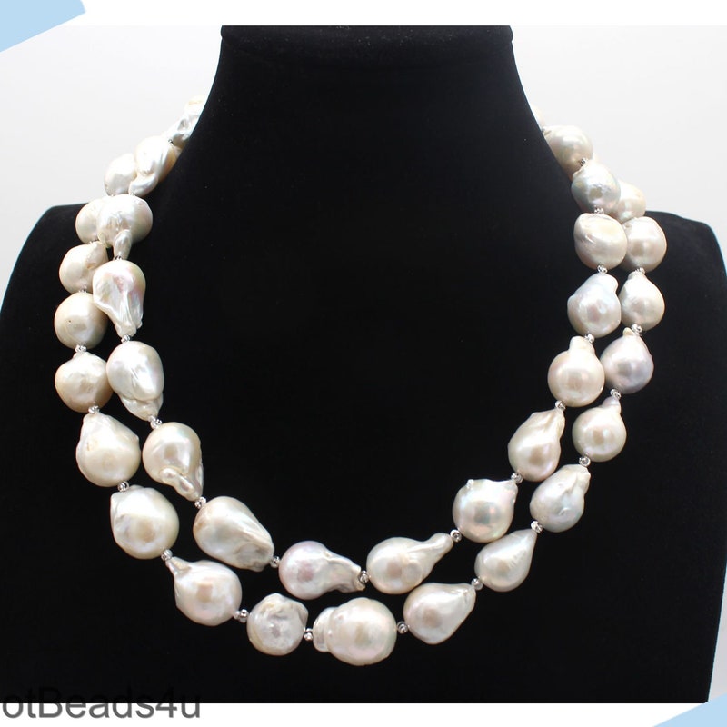 Big Pearl Necklace - Etsy
