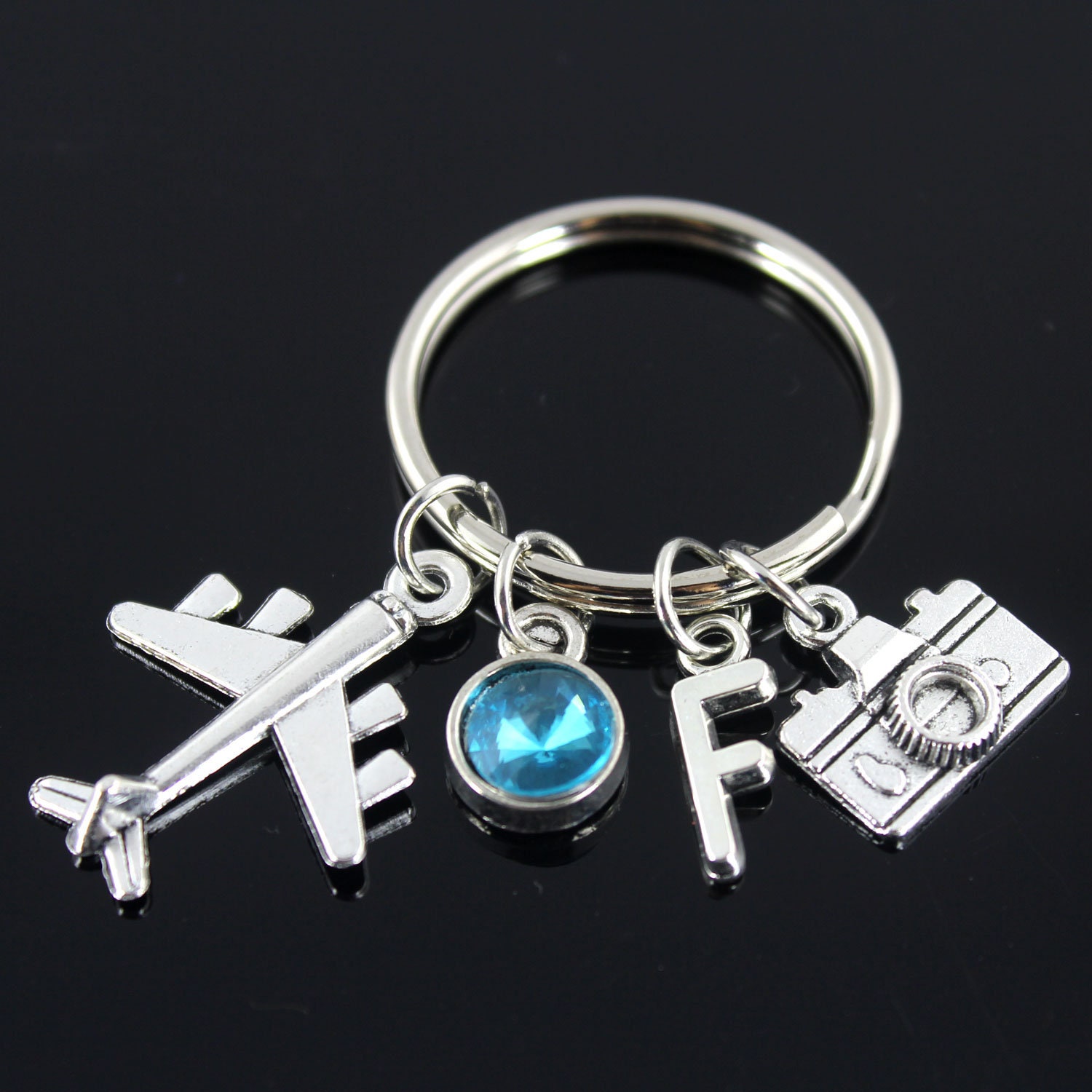 Airplane Key Chain Camera Key Chain Airplane Keyring With - Etsy