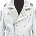 Made to Order Silver Studded White Leather Brando Jacket Men, Leather ...