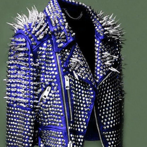 Steampunk Women's Magnificent Luxury Blue Studded Leather - Etsy