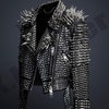 Spiked Steampunk Leather Jacket, Men's Edgy Rocker Style - Etsy