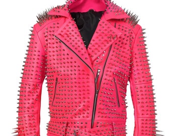Pink Spiked Jacket - Etsy
