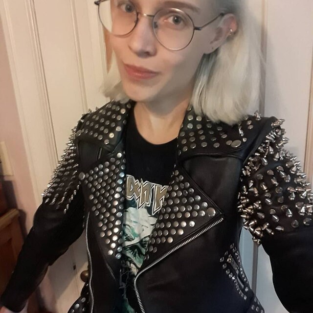Handmade Women Black Leather Rock Women Steam Punk Style | Etsy