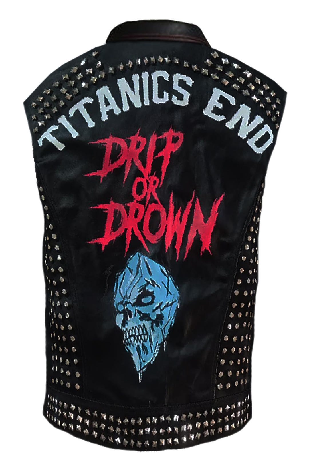 Classic Handmade Men Biker's Spikes Studded Punk Patches Gothic Vest ...