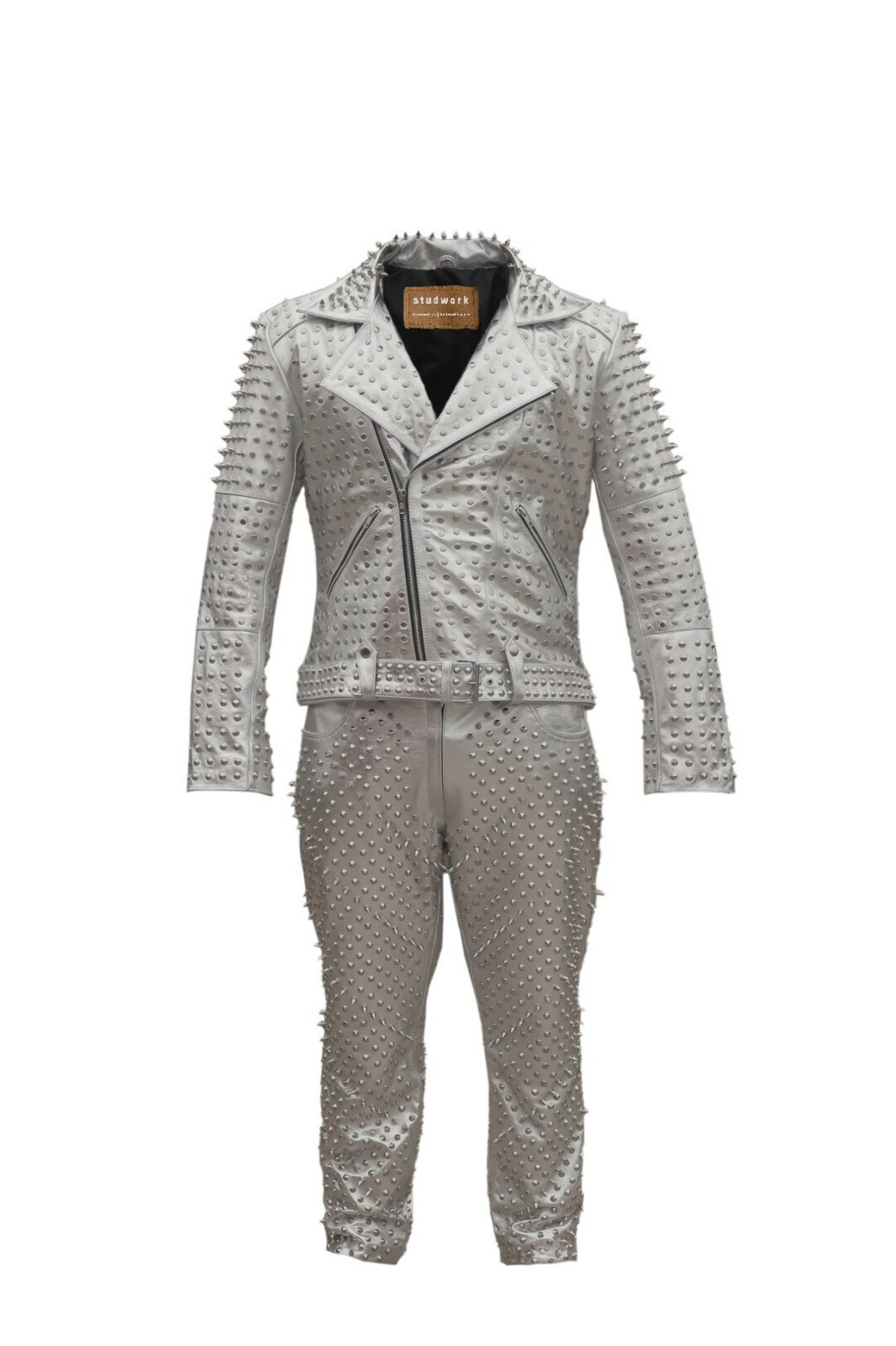 Men Punk Studded Suit Jacket and Pants, Personalized Steampunk Spiked ...