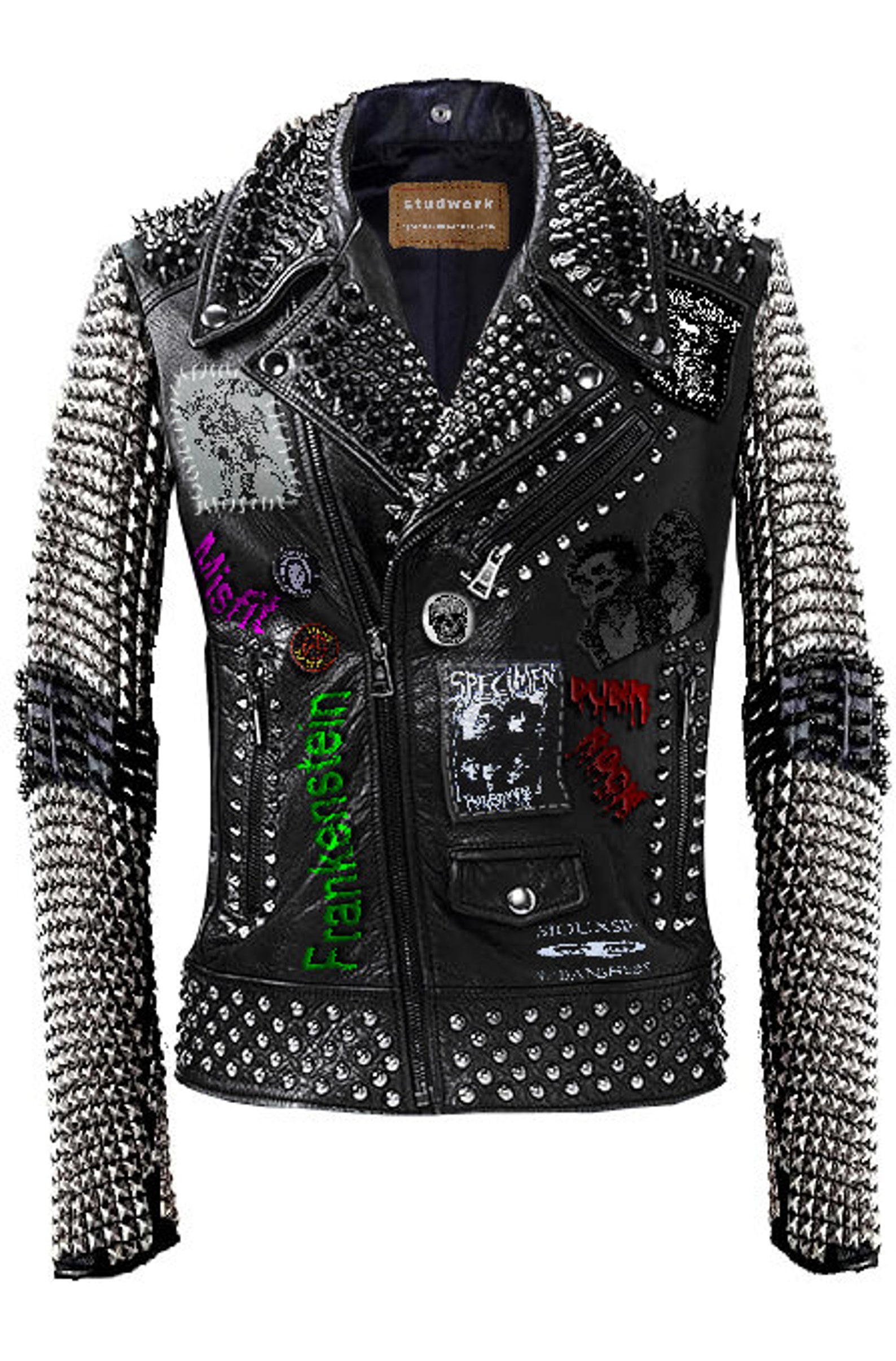 Steampunk Customize Jacket for Biker, Heavy Metal Studwork, Leather ...